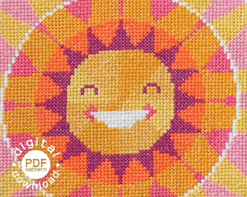 Ray of Sunshine Modern Cross Stitch Pattern Digital | Etsy