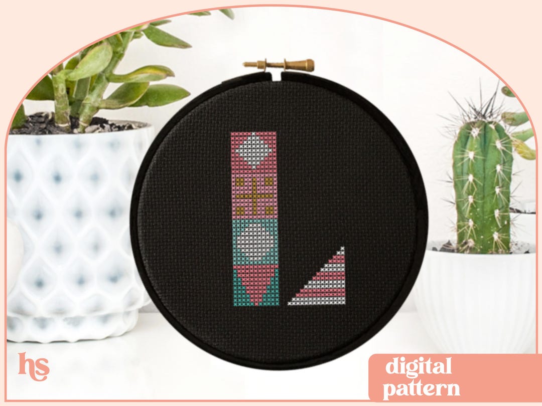 Geometric Initial - L - Modern Cross Stitch Pattern - Digital Download ...