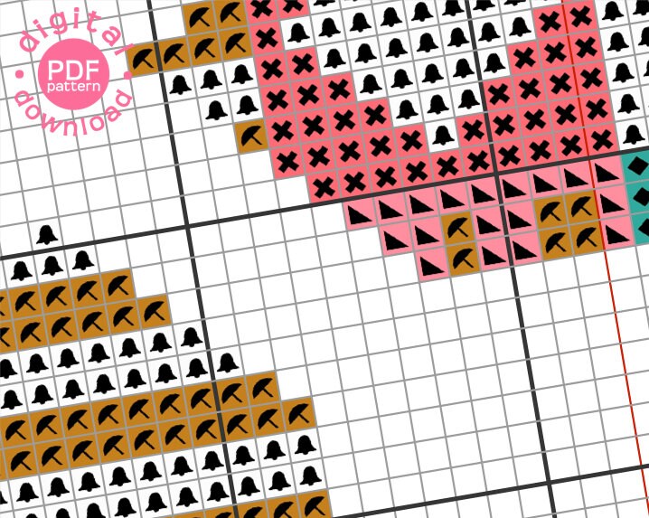 Geometric Initial G Modern Cross Stitch Pattern Digital Download ...