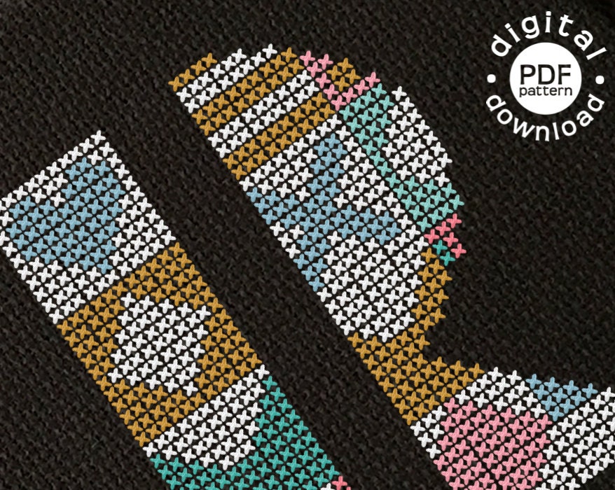 Geometric Initial - R - Modern Cross Stitch Pattern - Digital Download ...