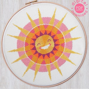 Ray of Sunshine - Modern Cross Stitch Pattern - Digital Download ...