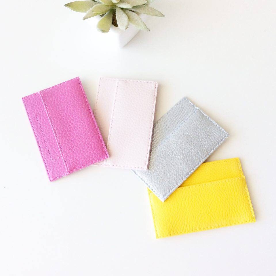 Yellow Credit Card Sleeve Thin Wallet Slim Wallet Women | Etsy