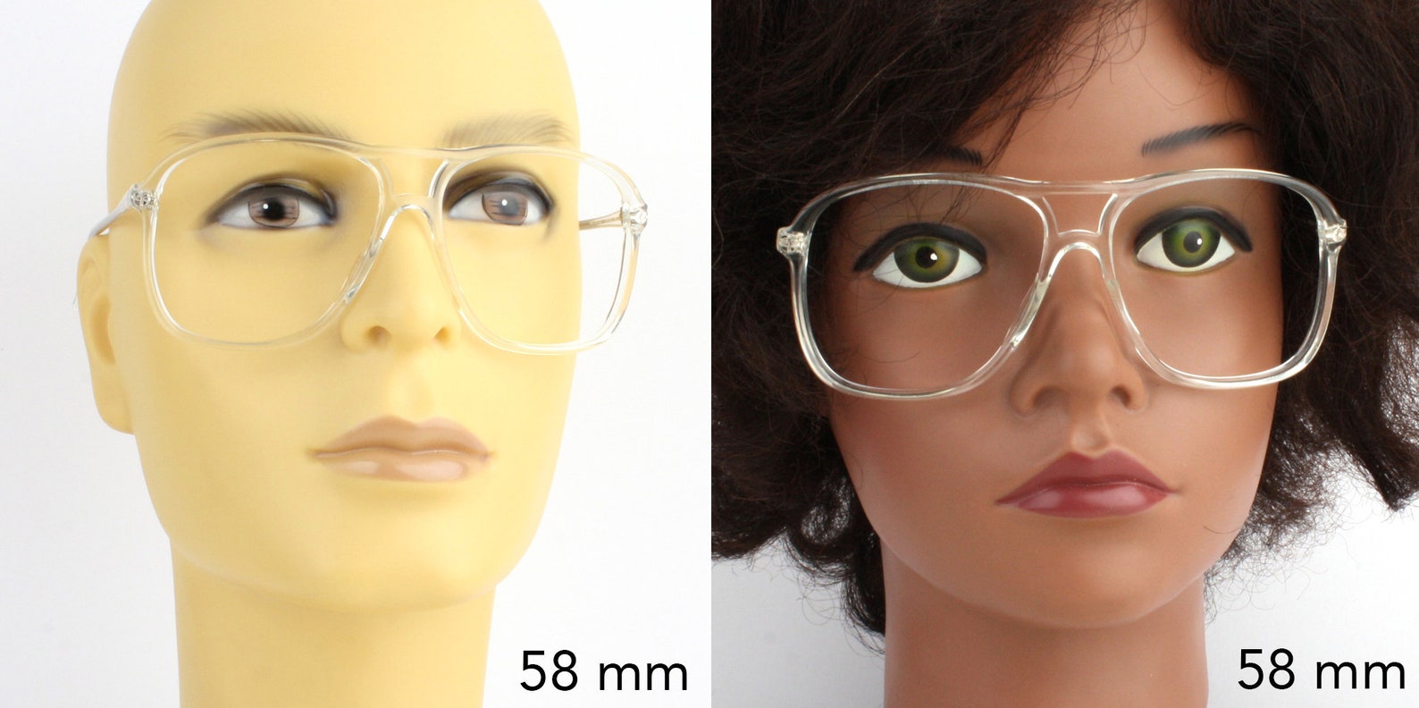 Transparent Aviator Glasses Crystal Clear Vintage Eyeglasses | Etsy