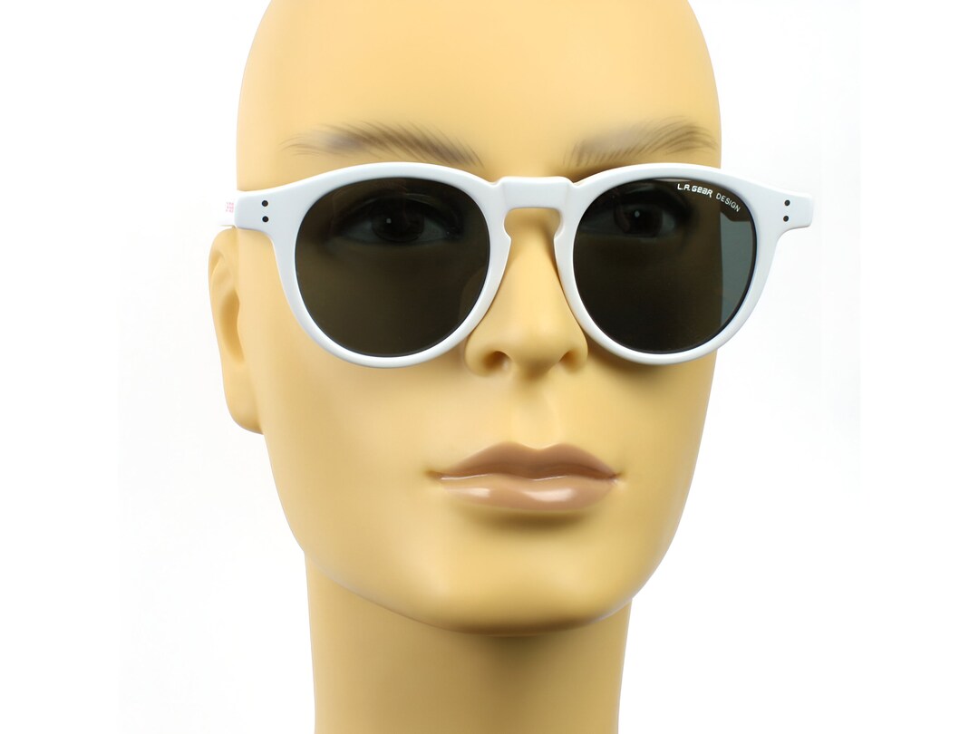 LA Gear White Sunglasses, Vintage Round Shades, Original 1980s Eyewear ...