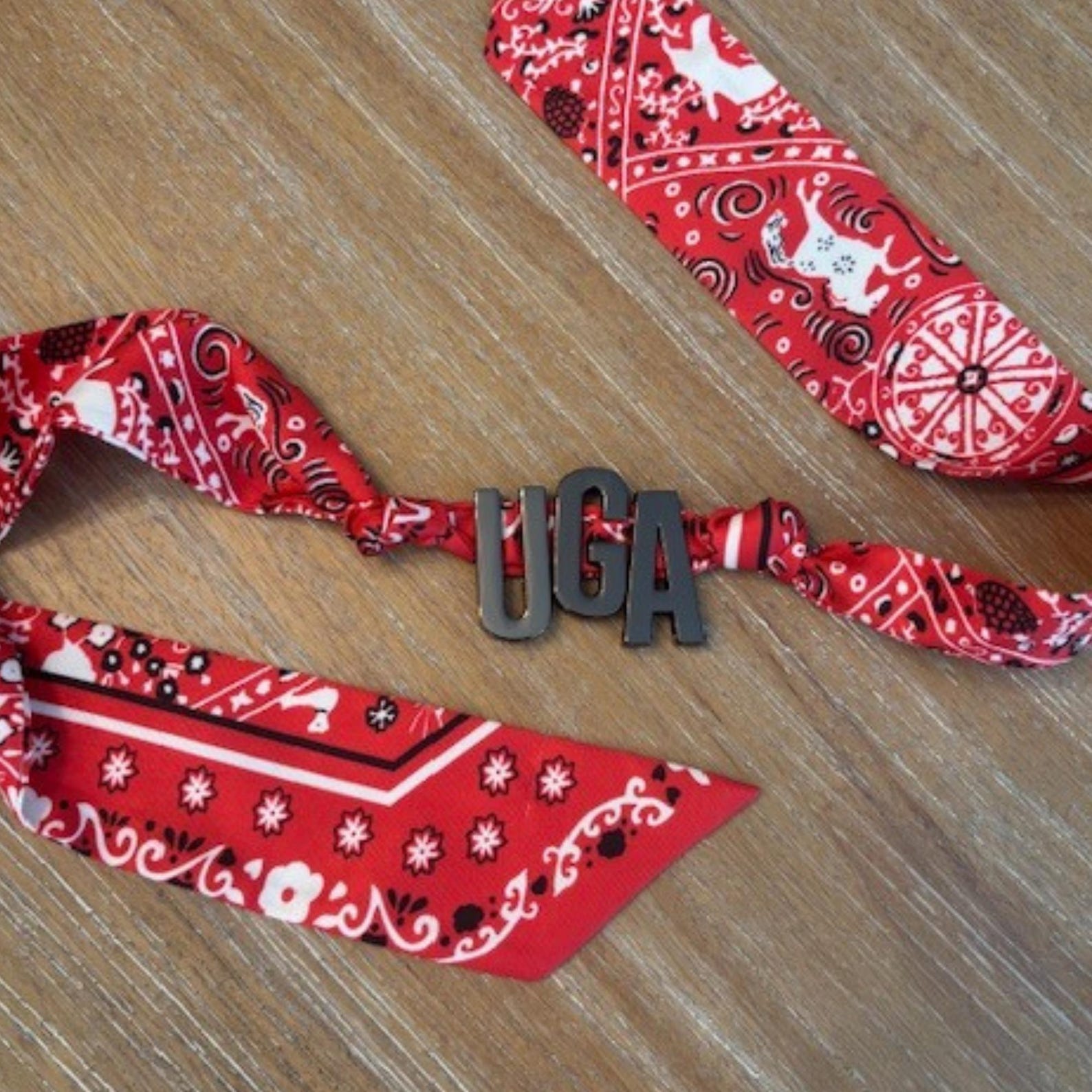 UGA Georgia Bulldogs Slide Charm Scarf Bracelet RED - Etsy