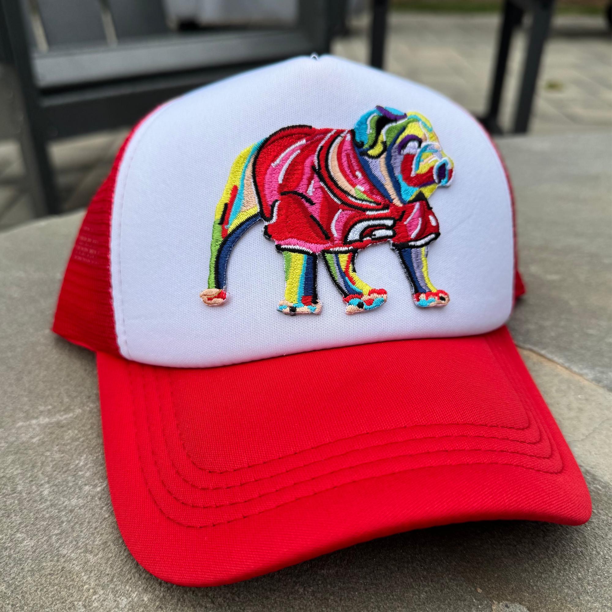 Game Day Dawg Patch Foam Trucker Hat Red and Black Tailgate Accessory ...