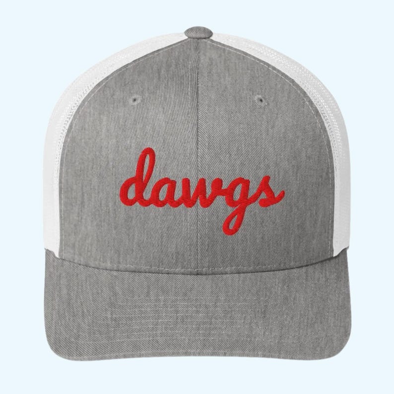 Embroidered Dawgs Trucker Red and Black Hat UGA Game Day Georgia ...