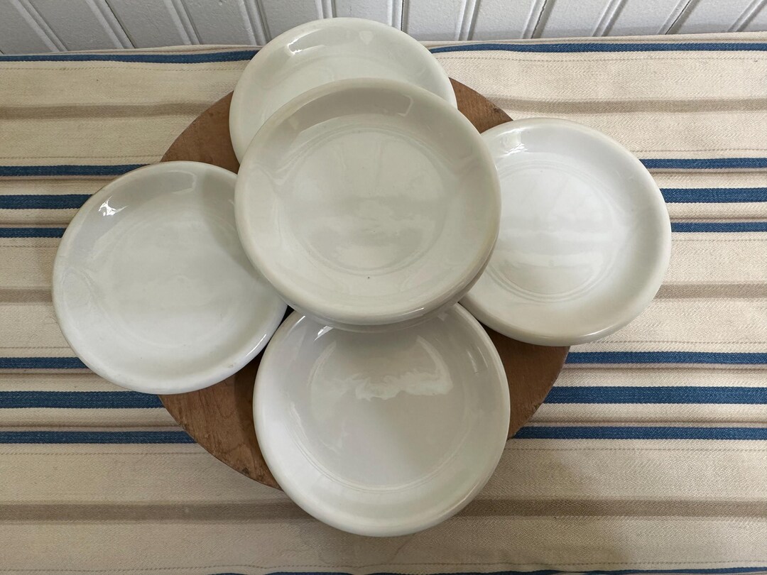 Vintage Ironstone Butter Pats, Antique English Butter Pats, White ...