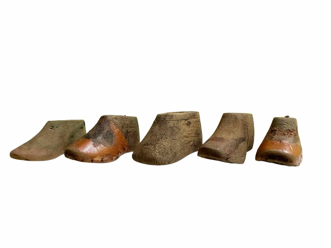 Antique Cobbler Wooden Shoe Molds, Tiny Shoe Last Form, Primitive Shoe ...