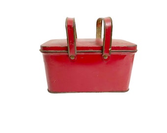 Red Metal Box | Etsy