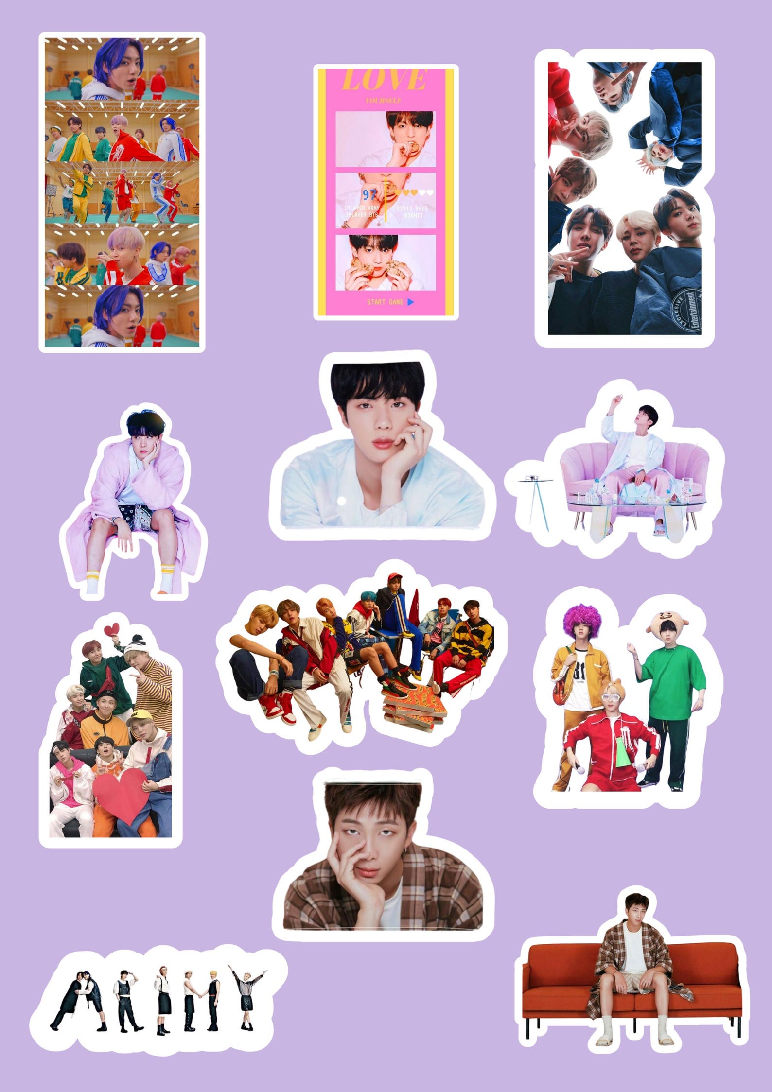 BTS Sticker Bundle | 60 K-pop Stickers | Intant Download - Etsy