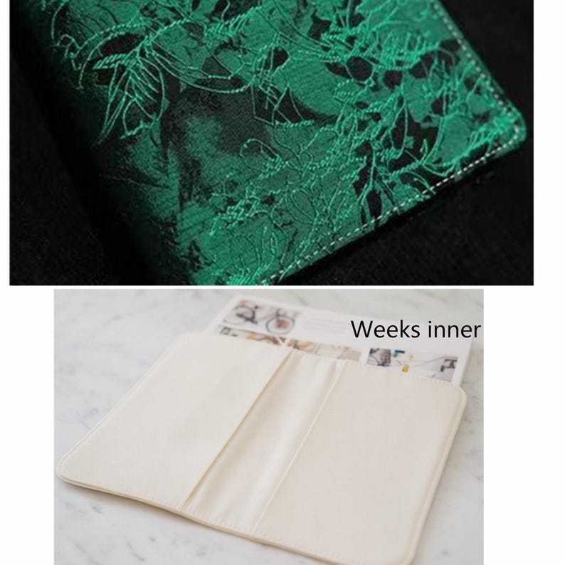 Green Hobonichi Style Weeks A5 A6 Cover 2026 Refillable Notebook Cover ...