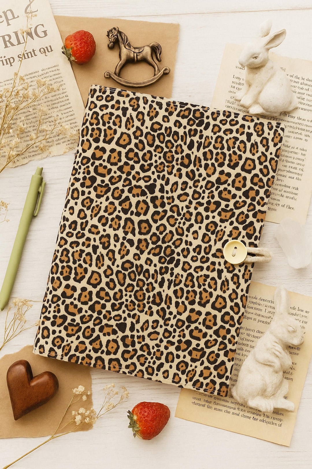 Leopard Notebook Original Fabric Journal A5 A6 Handmade Notebook Lined ...