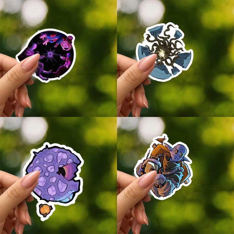 Outer Wilds Stickers Sheet -retro Sci-fi Space Exploration Decals 40 ...