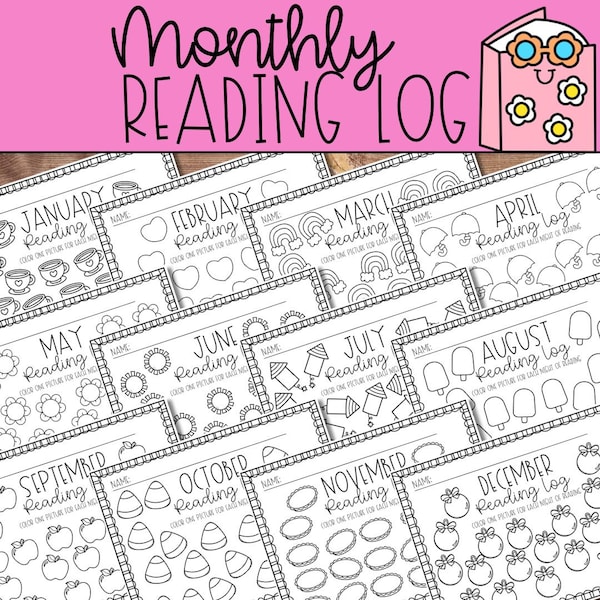 Kids Reading Log Tracker - Etsy
