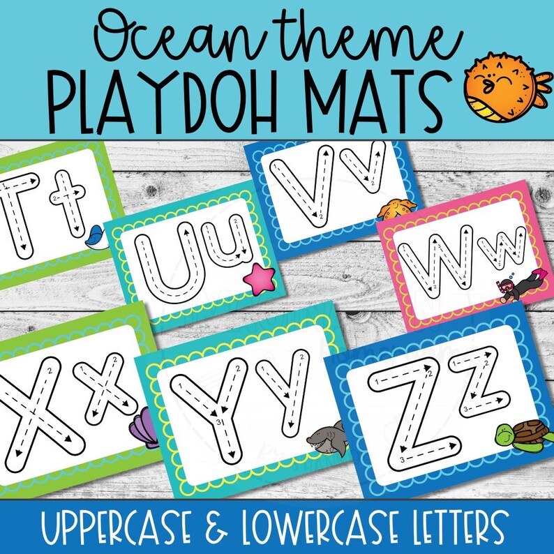 Ocean Alphabet Tracing Worksheets – Preschool & Kindergarten Letter ...