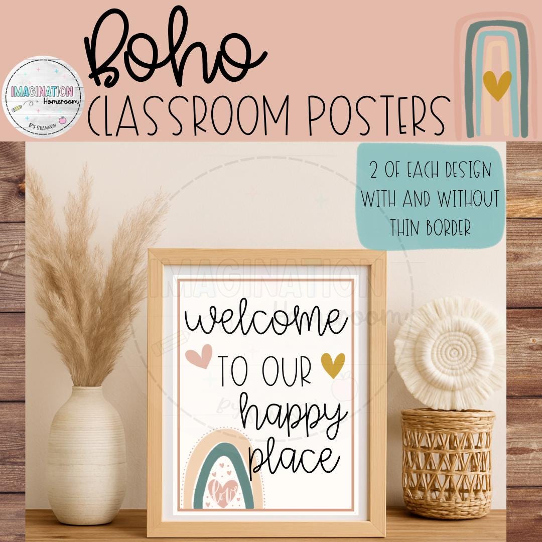 Boho Classroom Posters Printable, 15 Positive Affirmation Prints in ...