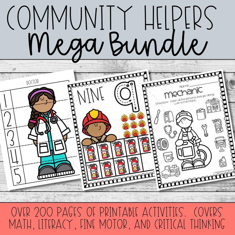 Community Helpers Activity Bundle for Kindergarten With Sorting ...