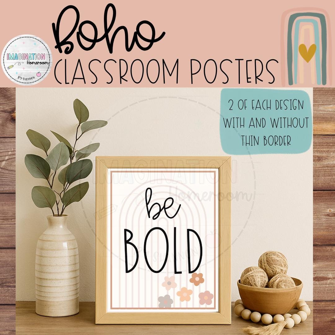 Boho Classroom Posters Printable, 15 Positive Affirmation Prints in ...