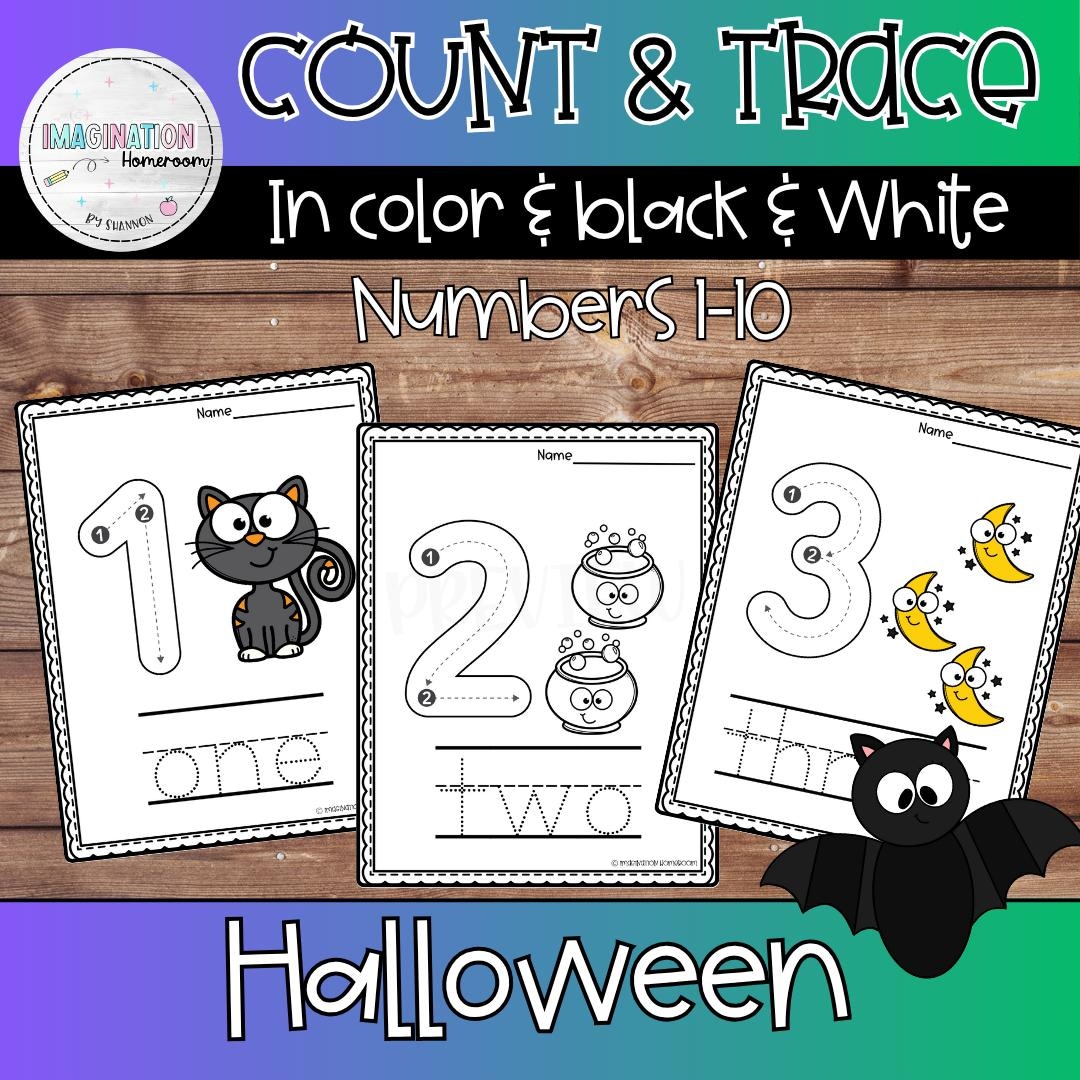 Halloween Counting Worksheets 1–10 | Kindergarten Math Number Sense and ...