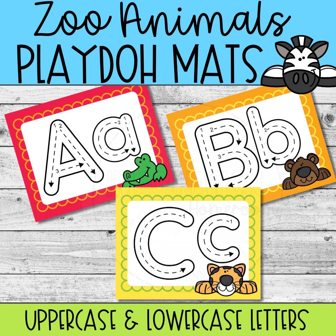 Zoo Animals Alphabet Tracing Worksheets – Preschool & Kindergarten ...