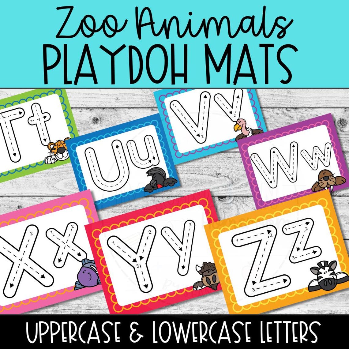 Zoo Animals Alphabet Tracing Worksheets – Preschool & Kindergarten ...