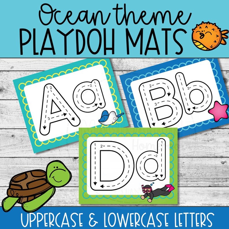Ocean Alphabet Tracing Worksheets – Preschool & Kindergarten Letter ...