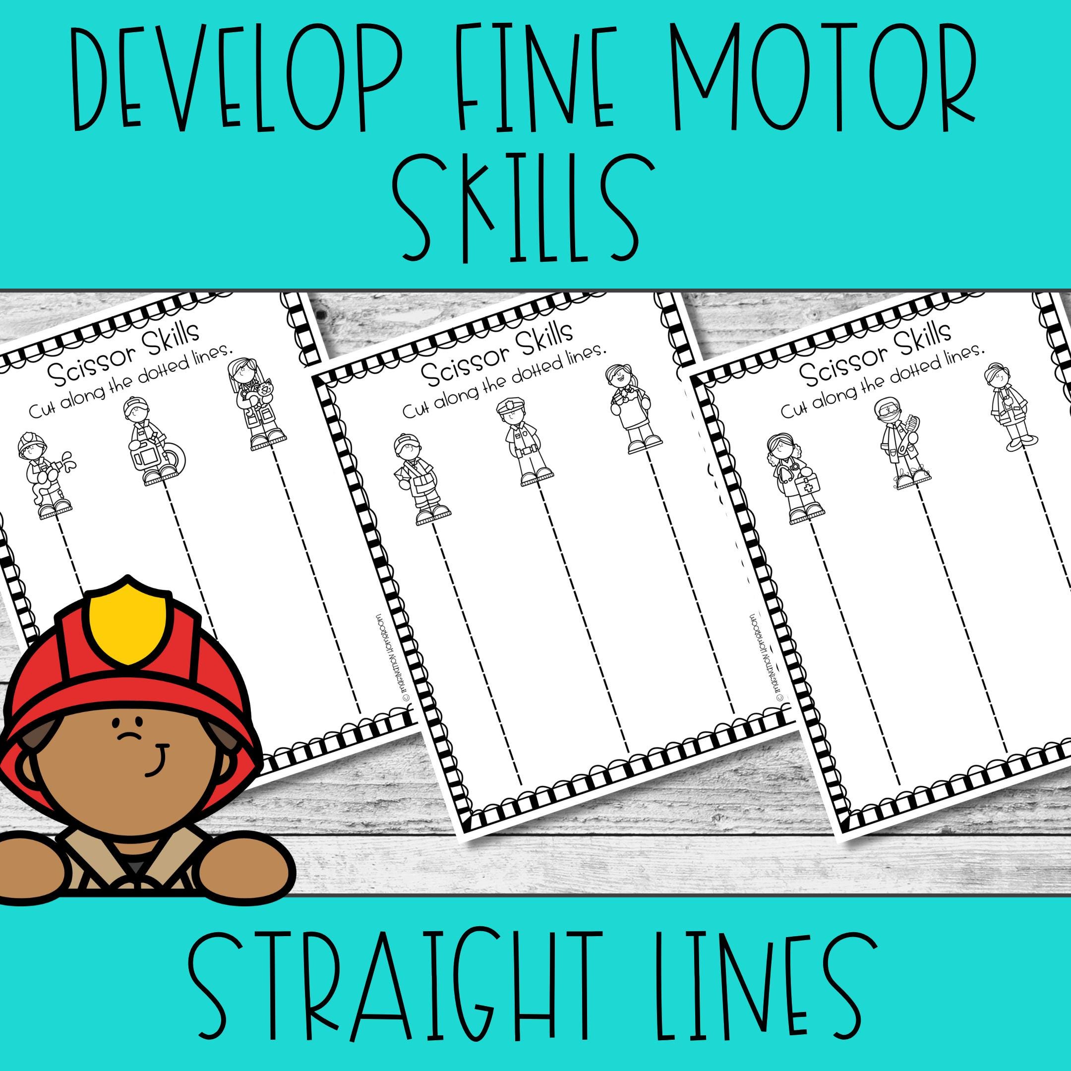 Community Helper Scissor Skills Worksheets for Preschool and ...