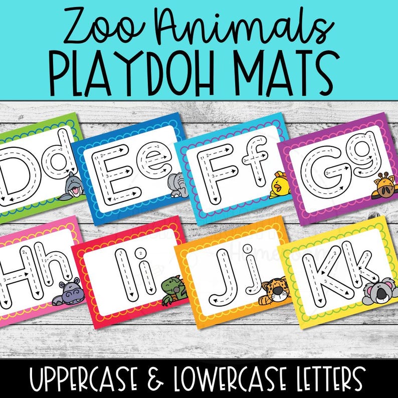 Zoo Animals Alphabet Tracing Worksheets – Preschool & Kindergarten ...