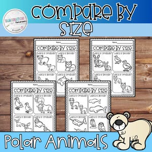 Polar Animal Size Comparison Worksheets | Bigger or Smaller Visual ...