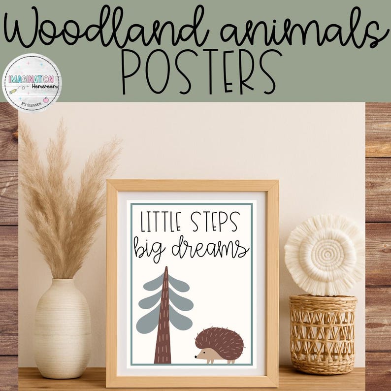Woodland Animal Affirmation Posters: Neutral Nursery & Classroom Decor ...