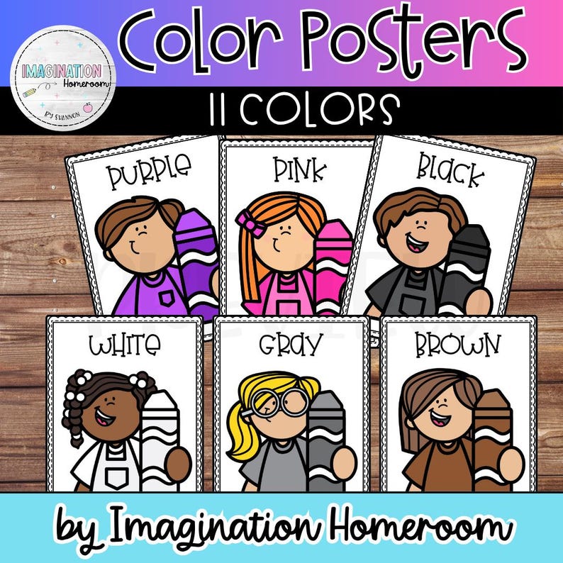 Rainbow Color Posters for Preschool and Kindergarten Printable ...