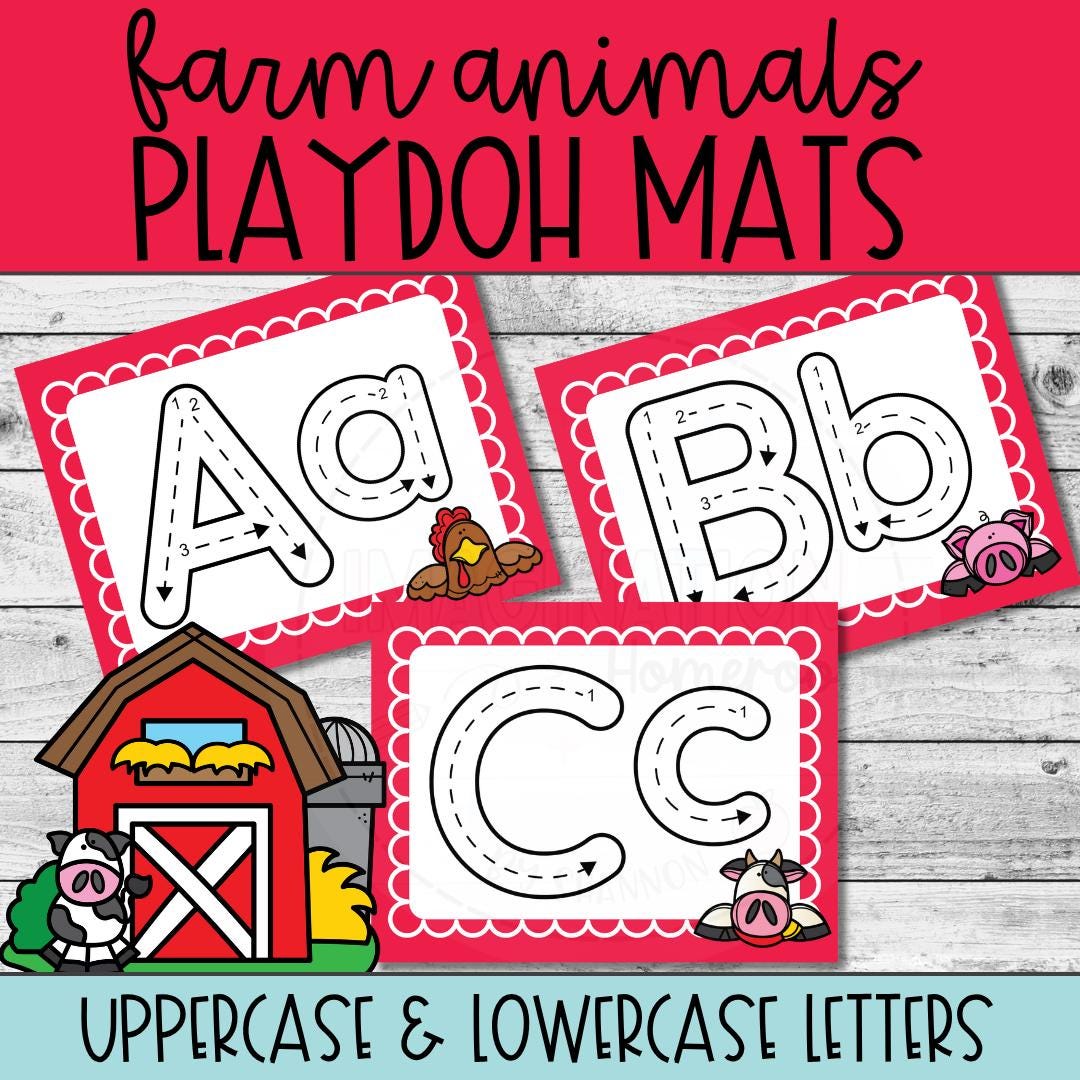 Farm Animal Alphabet Tracing Worksheets – Preschool & Kindergarten ...