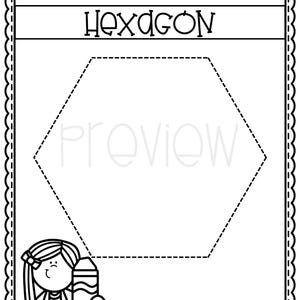 Hexagon Shape Tracing Worksheets for Preschool and Pre-k Fine Motor ...