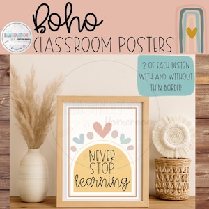 Boho Classroom Posters Printable, 15 Positive Affirmation Prints in ...