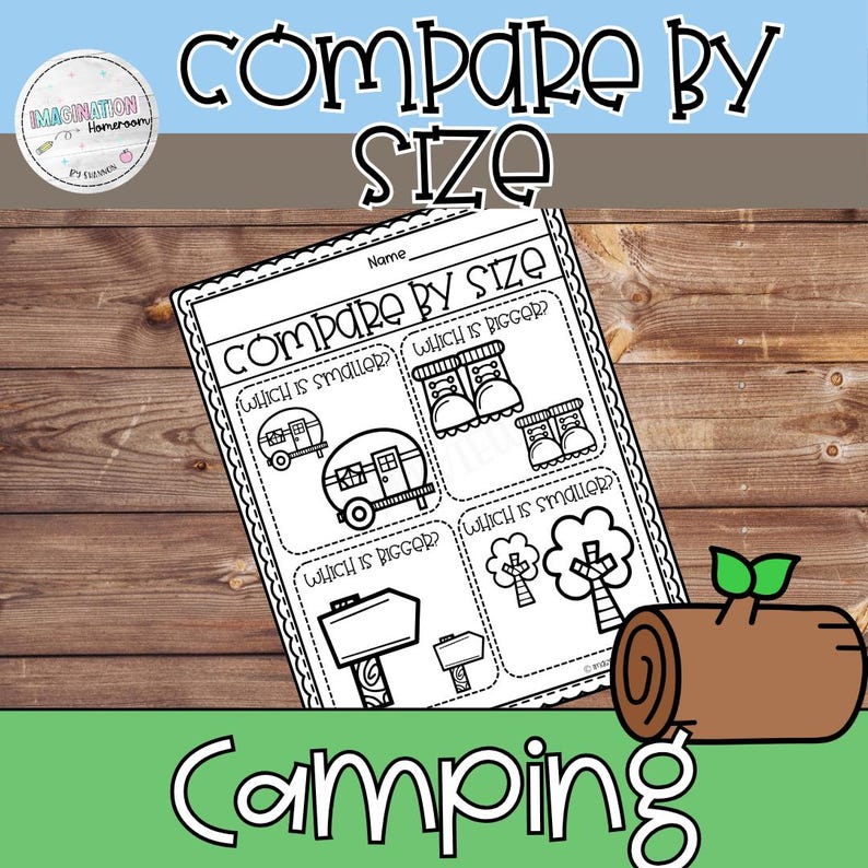 Camping Size Sorting Worksheets for Preschool and Kindergarten ...