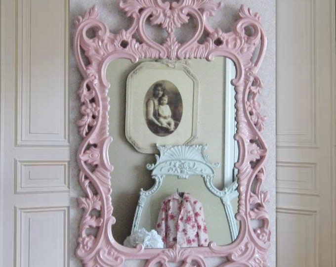 Hollywood Glamour Pink Mirror, French Provencal, Rococo. - Etsy