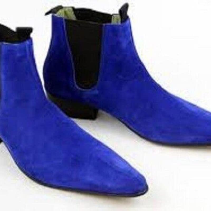 Blue Suede Boots - Etsy