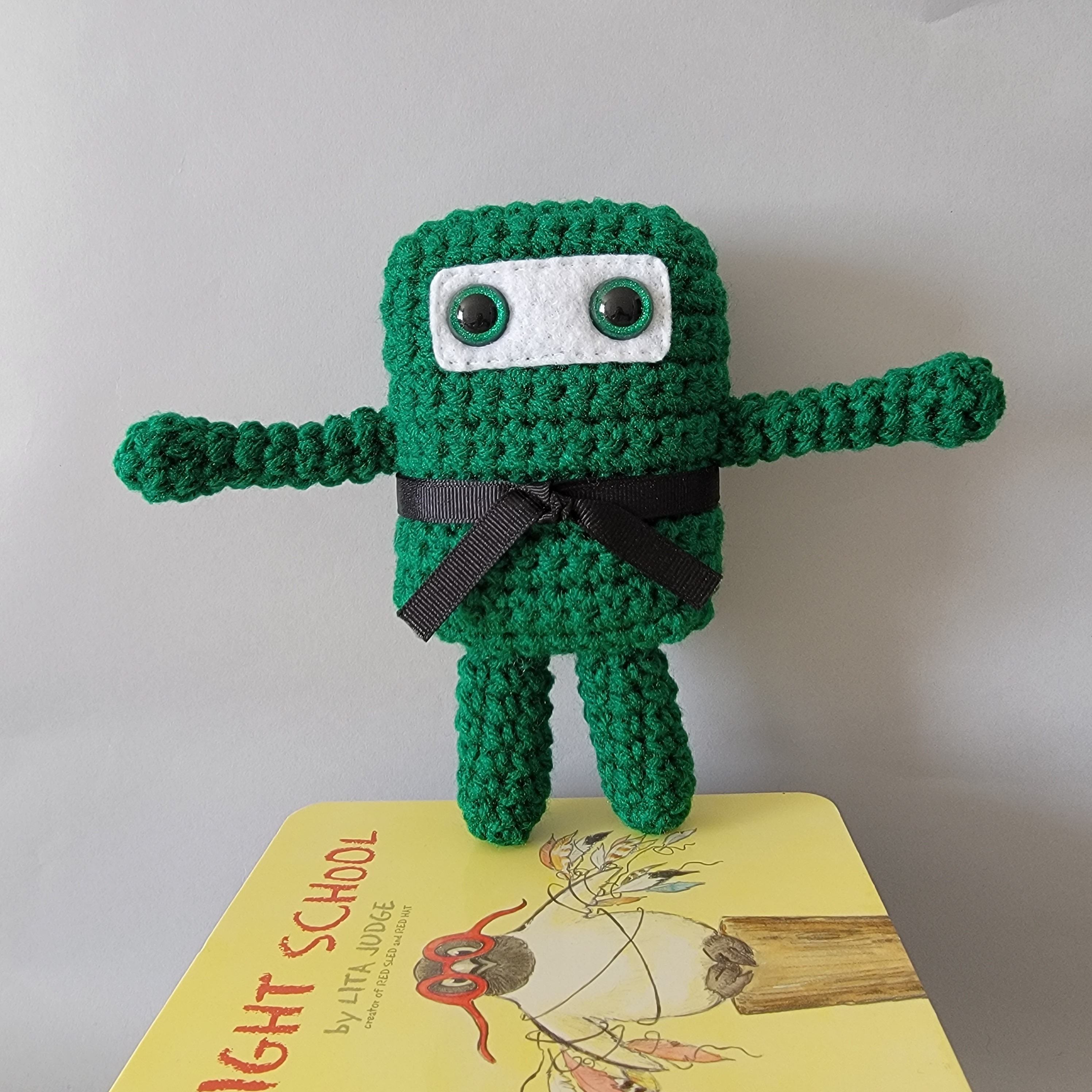 Mini Ninja Plush Paddy Green Study Buddy Desk Pal Office Buddy Emerald ...