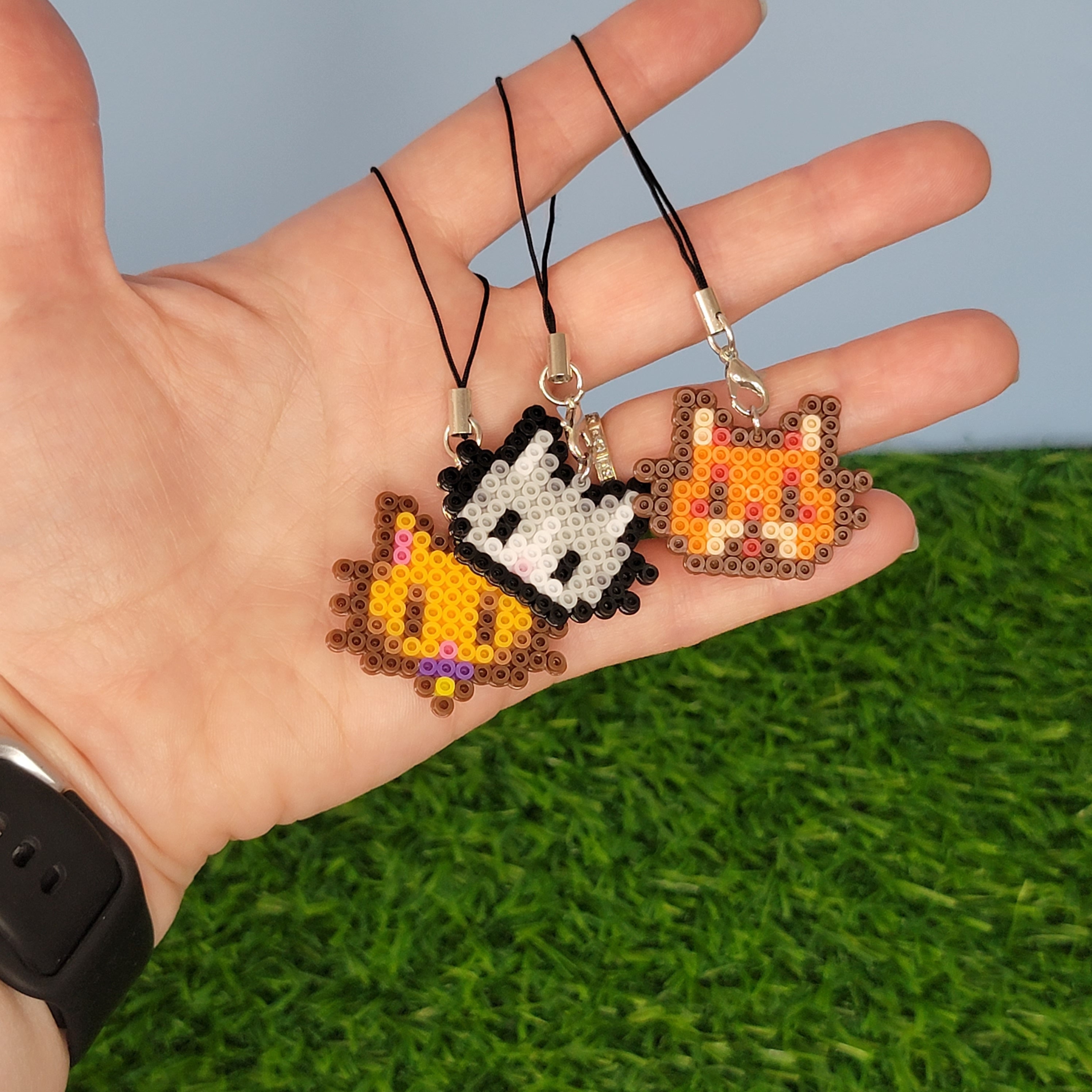 Stardew Valley Cat Charms - Gray Yellow Orange - Mini Bead Lightweight ...