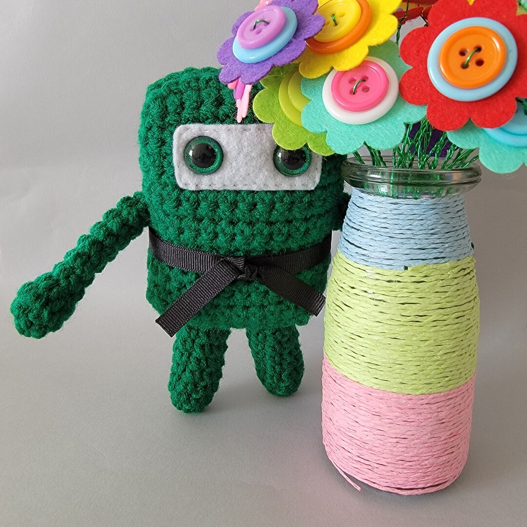 Mini Ninja Plush - Paddy Green - Study Buddy - Desk Pal - Office Buddy ...