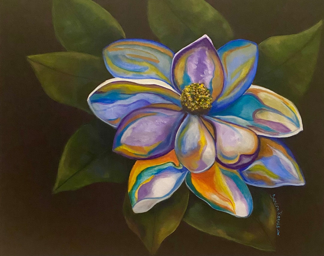 Magnolia, Oil Painting, Flower, Southern, Plant, Tree, Bloom ...