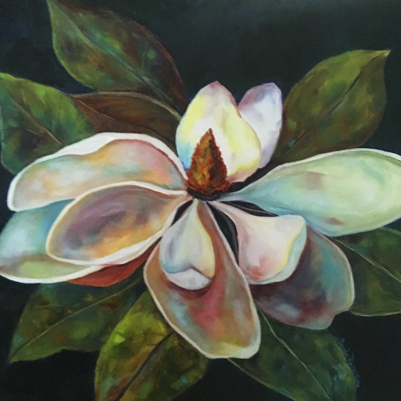 Magnolia Painting - Etsy
