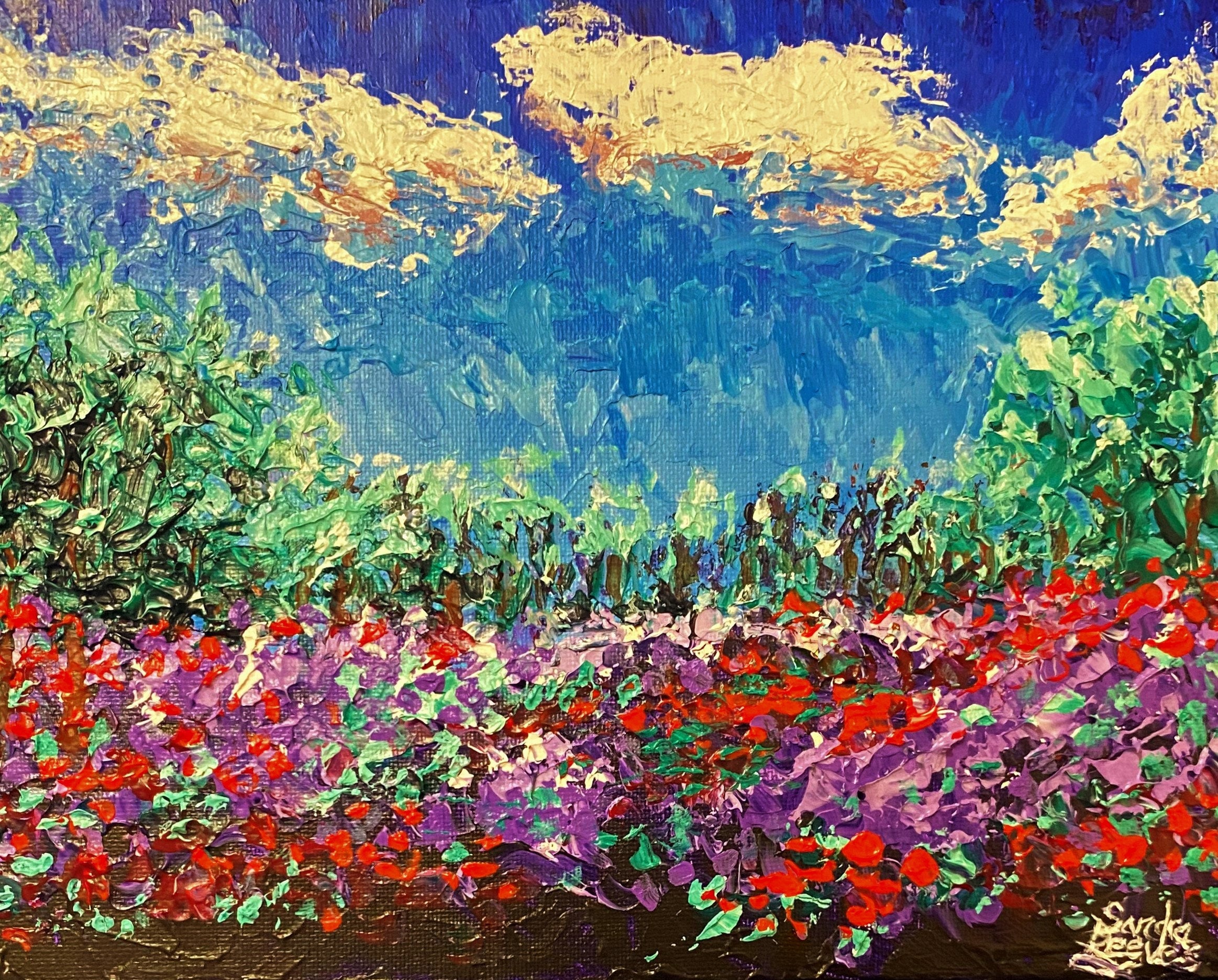 Landscape, Art Original Painting, Palette Knives, Textured, Thick Paint ...
