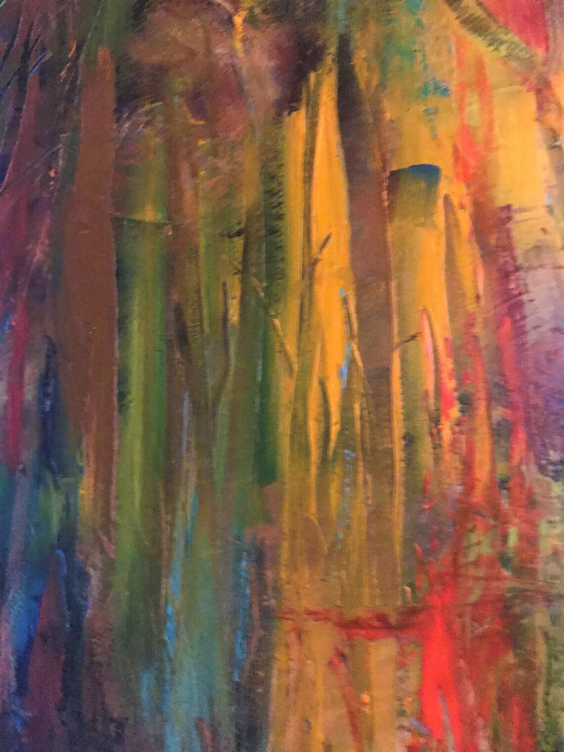 Abstract, Hidden Secrets, Original Oil Painting, Palette Knife ...