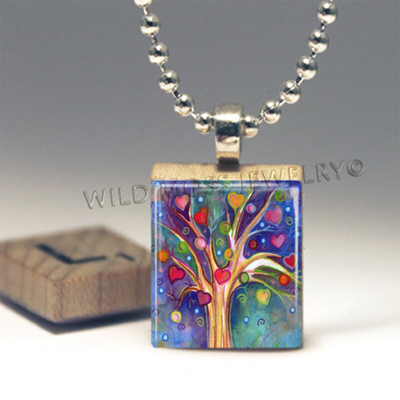 Scrabble Necklace - Etsy