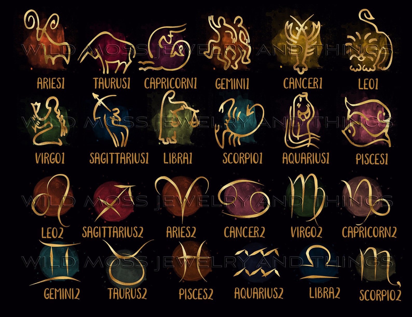 Zodiac Astrological Signs All Signs Available Scrabble Tile Pendant ...
