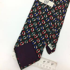Gap Usa Tie Narrow Life Tube Ropes Green Red Blue Silk Necktie Mens ...