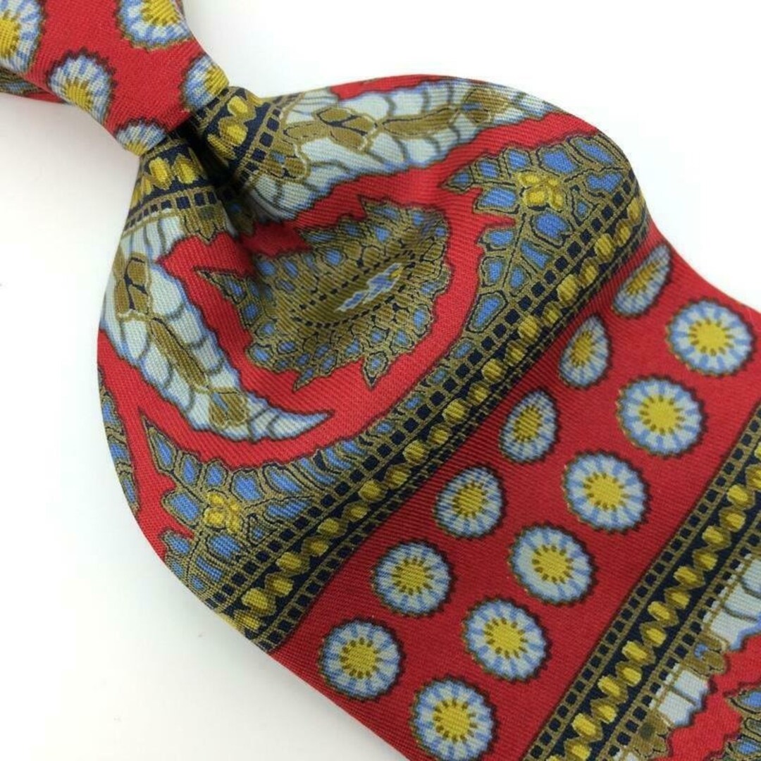Anonymous Tie Art Nouveau Block Print Silk Necktie Floral Red I18-316 ...