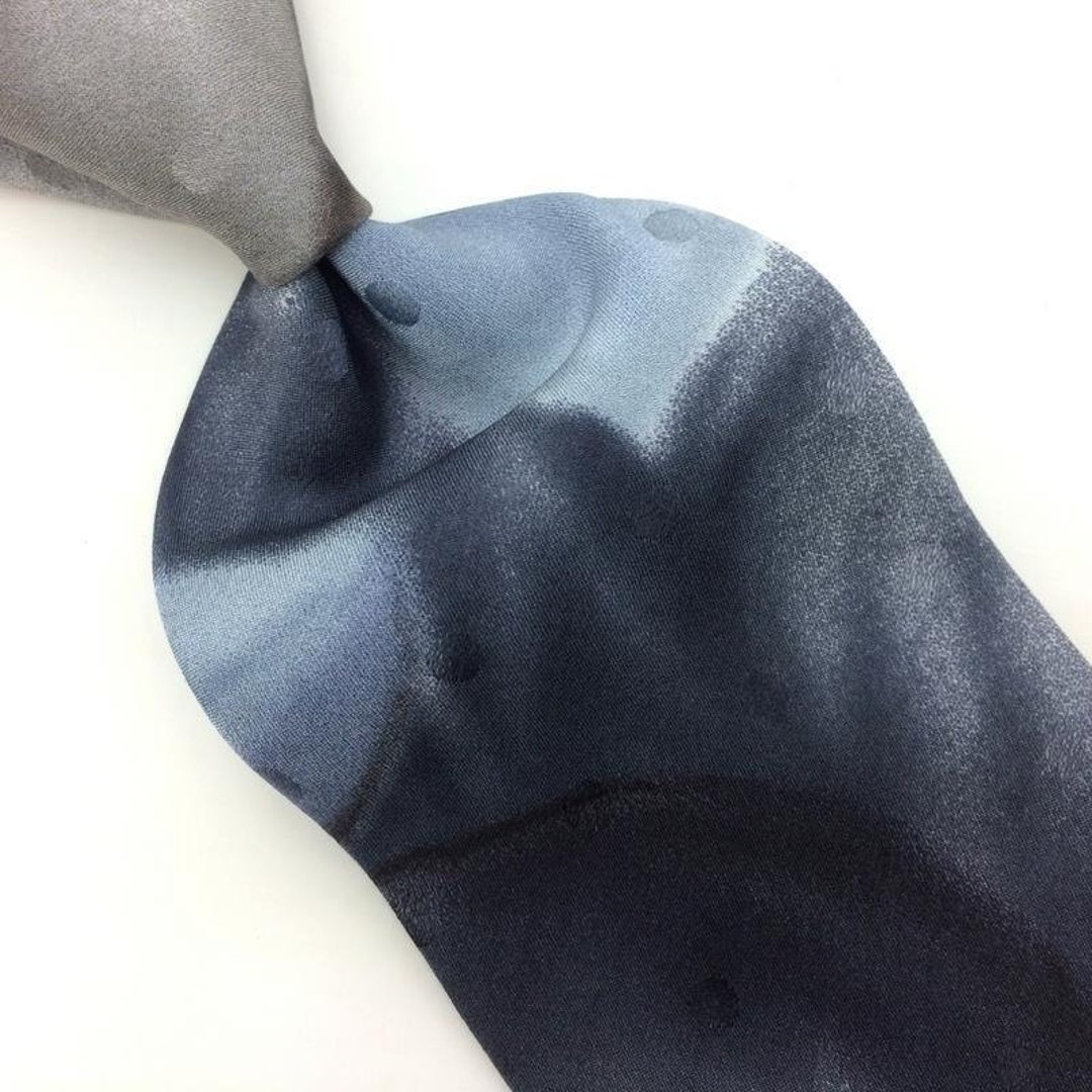 Marvel Tie Real 14 Carats Gold Chain Abstract Silk Necktie Black Gray ...